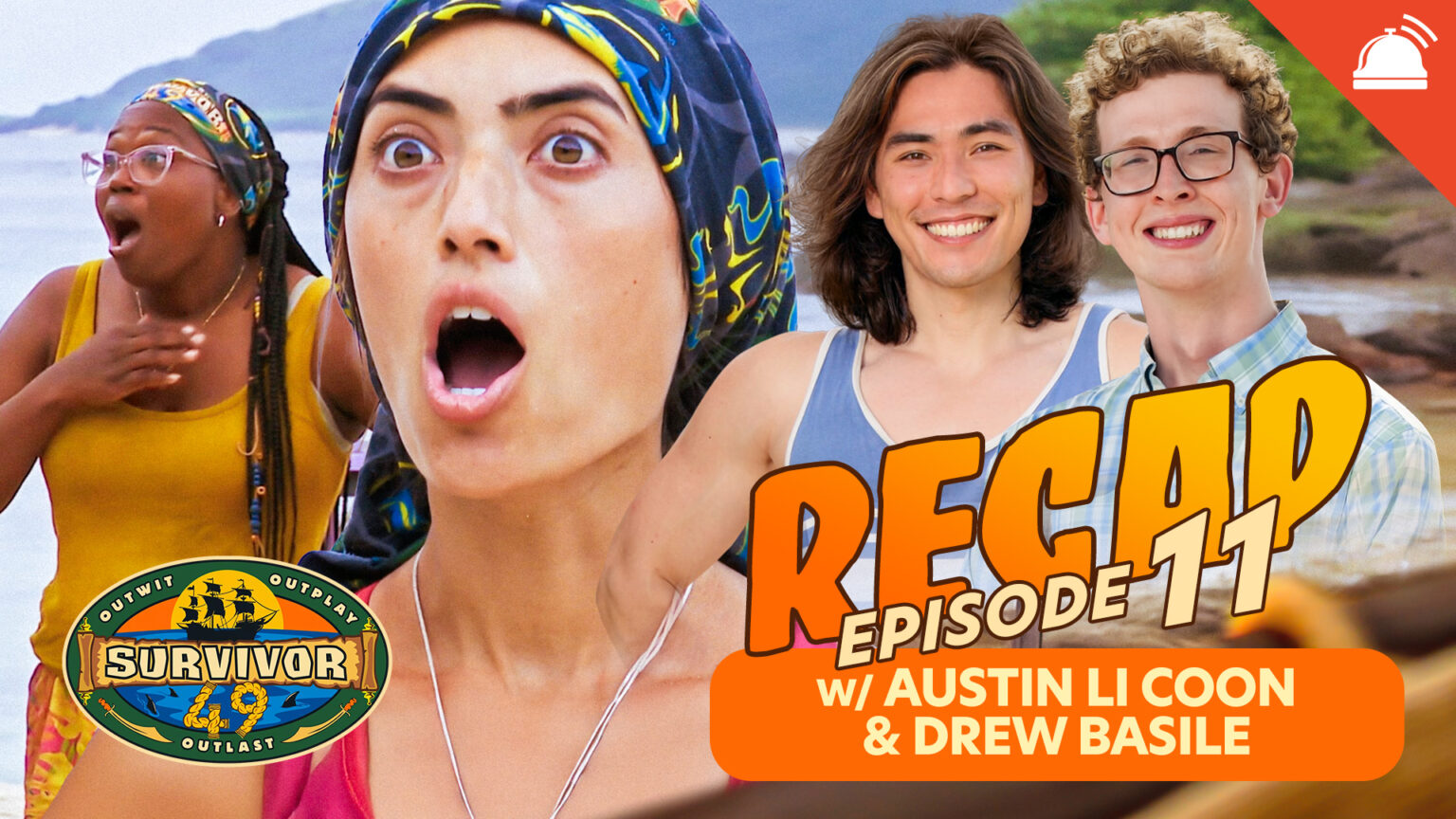 Drew Basile and Austin Li Coon Recap Survivor 49 Ep 11 - Rob Has a ...